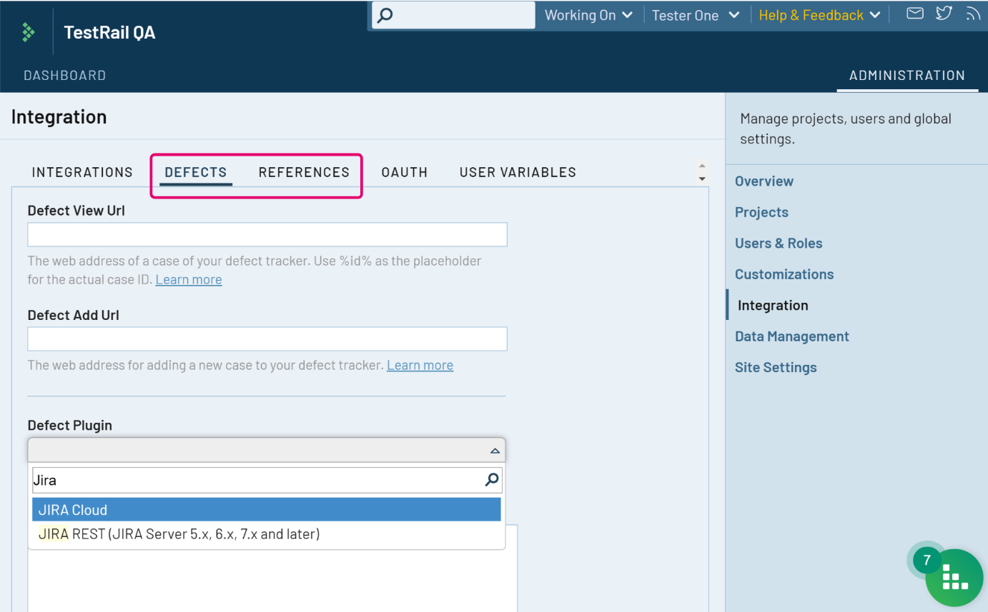 Manually configure the Jira integration – TestRail Support Center