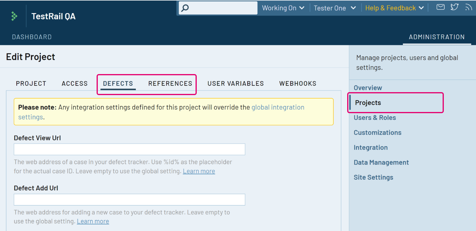 Manually configure the Jira integration – TestRail Support Center