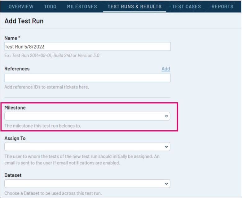 Milestones – TestRail Support Center