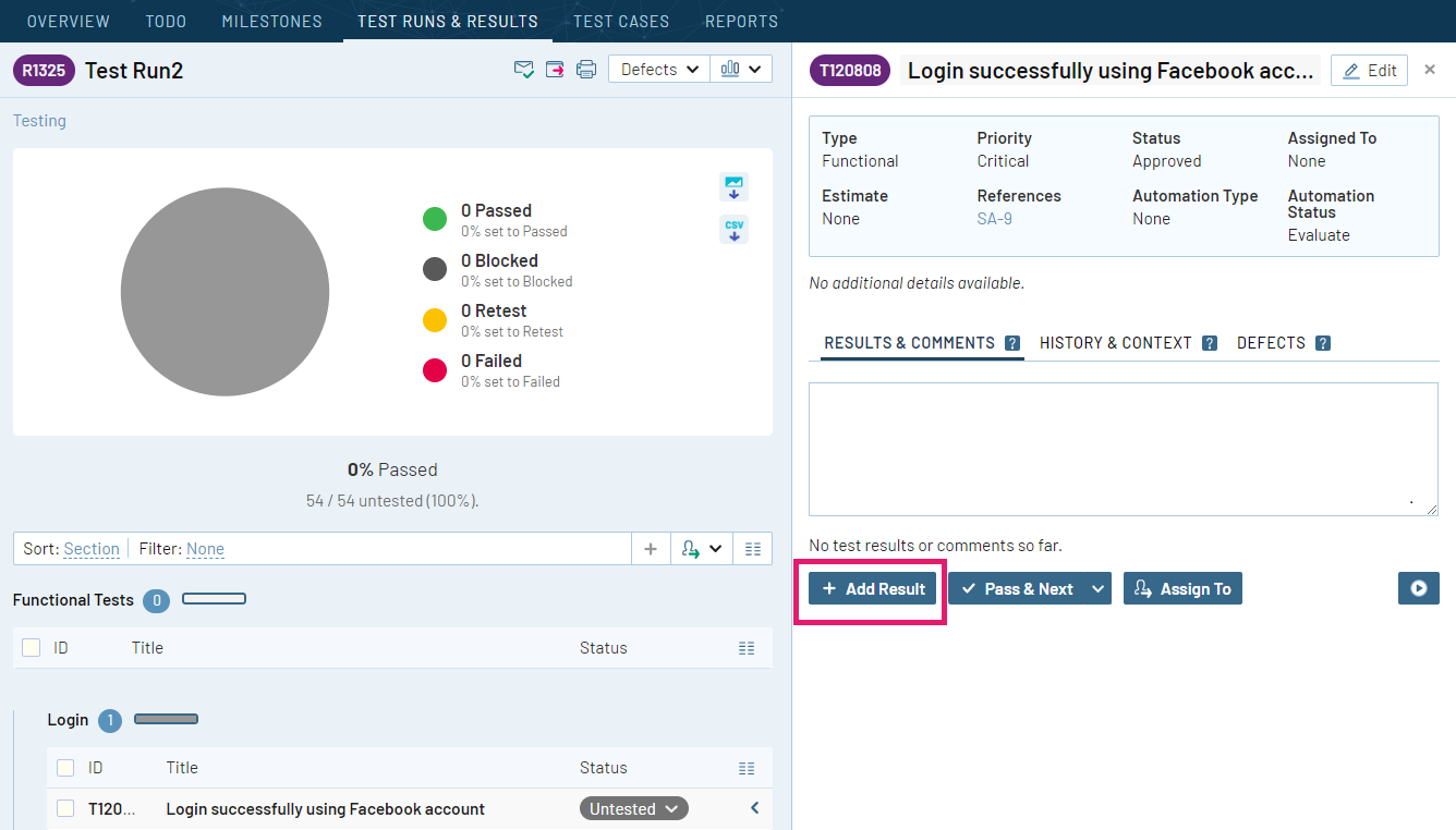 Submitting test results – TestRail Support Center