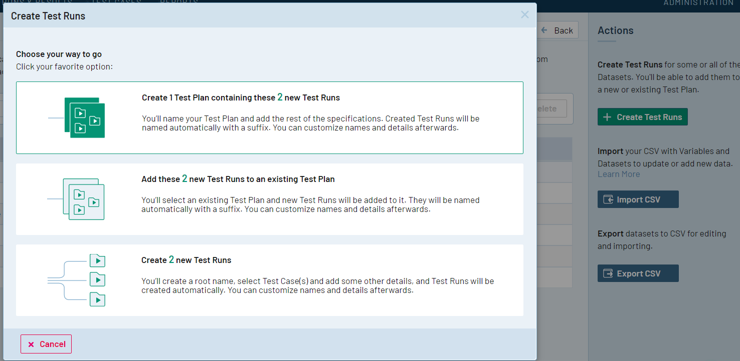 Test Parameterization Variables And Datasets Testrail Support Center