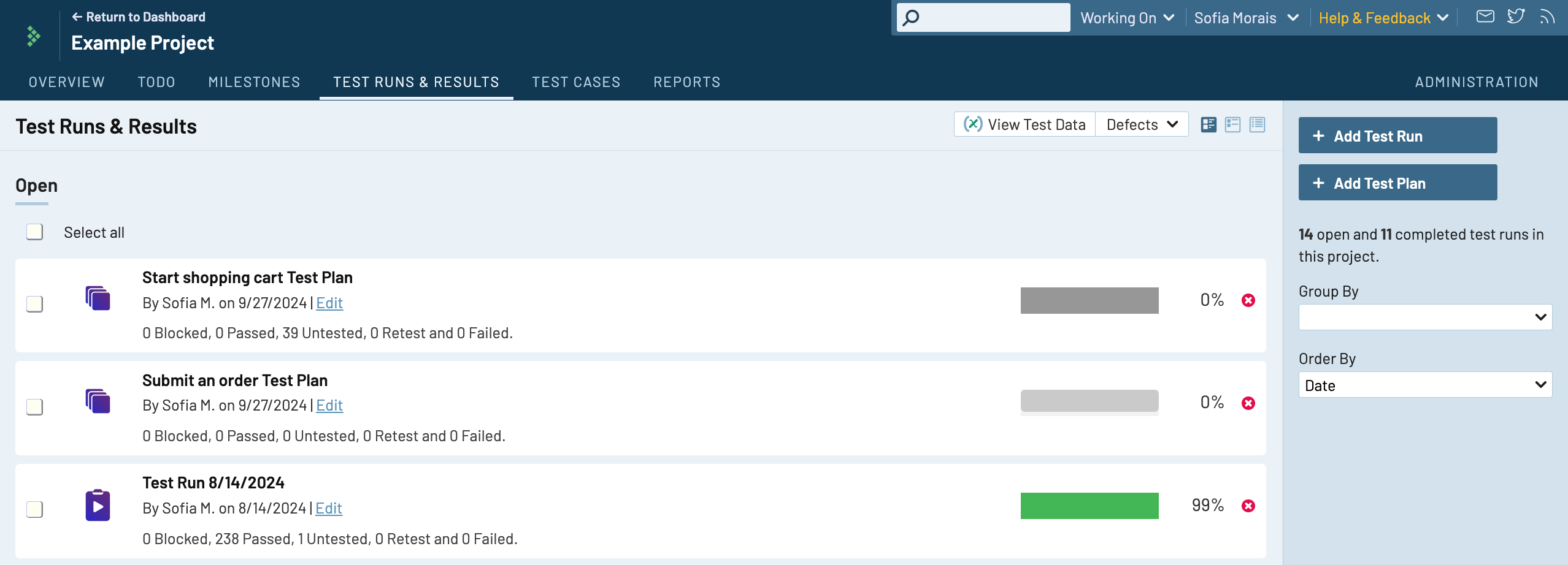 Create new test plans – TestRail Support Center