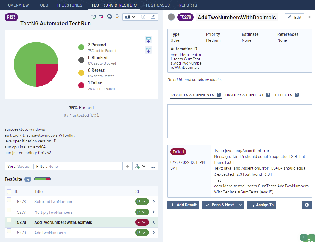 Integrating with TestNG – TestRail Support Center