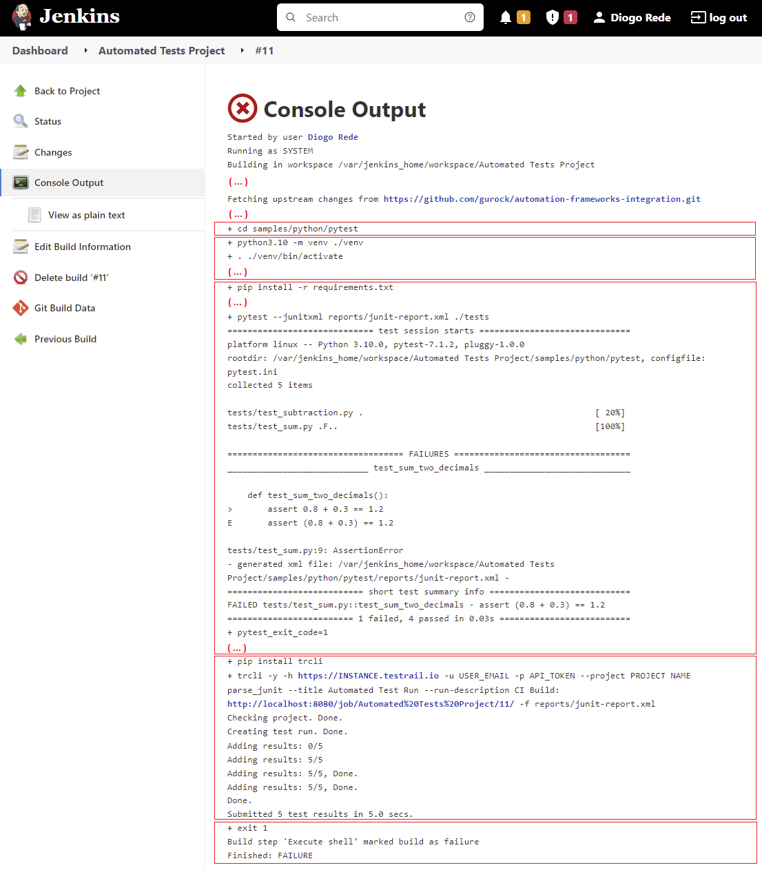 Integrating with Jenkins (freestyle) – TestRail Support Center
